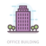 Icon Office Building Line Design Stock Vector Image by ©vectorspoint ...