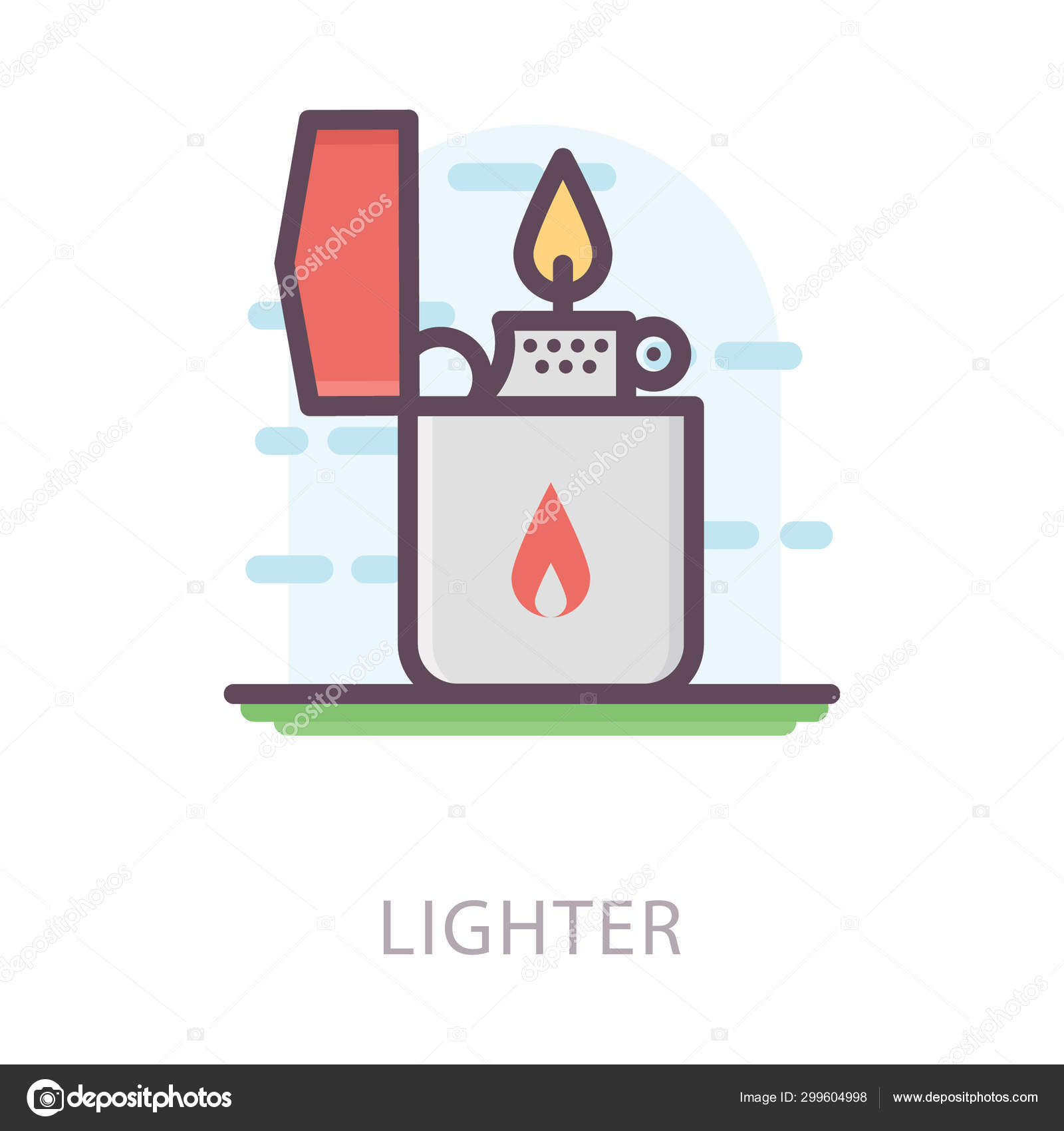 Encendedor Diseño Icono Plano Vector de stock por ©vectorspoint 299604998