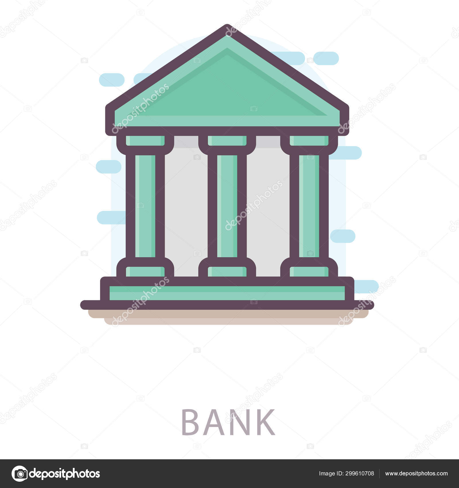 Bank Icon Flat
