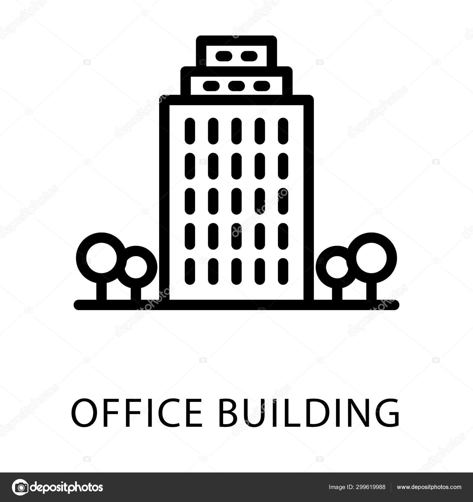 Icon Office Building Line Design Stock Vector Image by ©vectorspoint ...