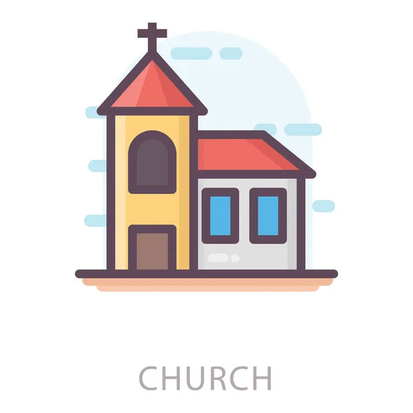Church Location Vector Line Design Stock Vector by ©vectorspoint 283452028