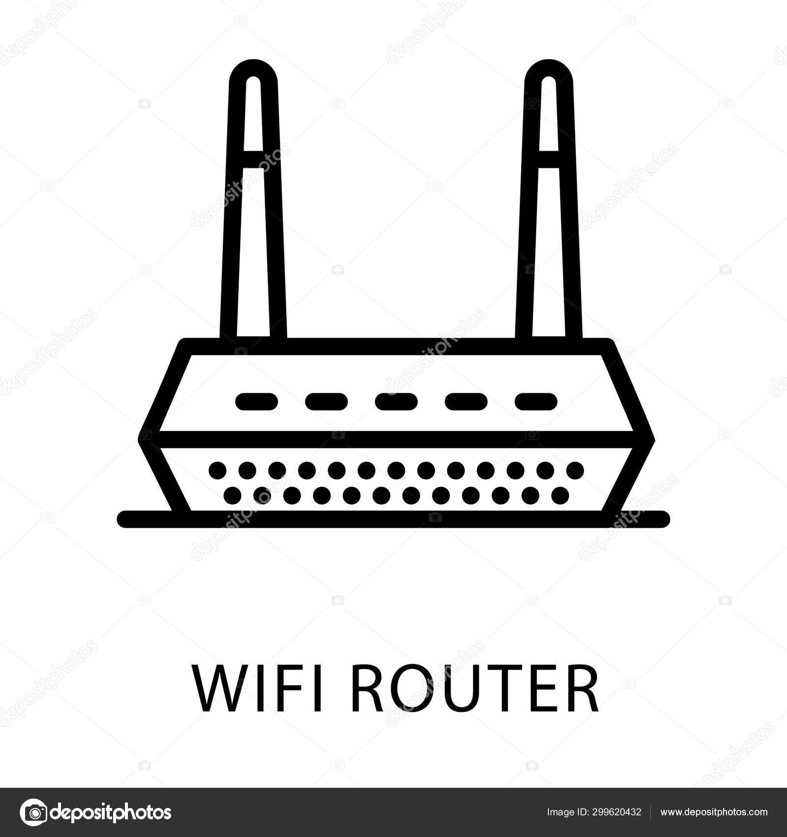 Wifi Router Vector Line Design Stock Vector by ©vectorspoint 299620432