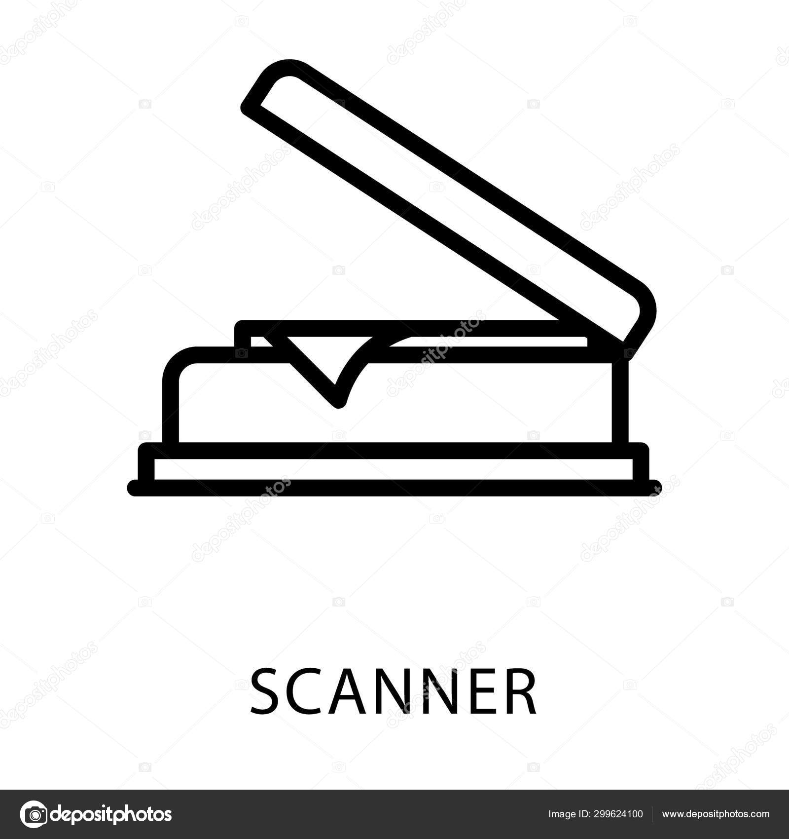 Computer Photo Scanner Line Vector Stock Vector Image by ©vectorspoint ...