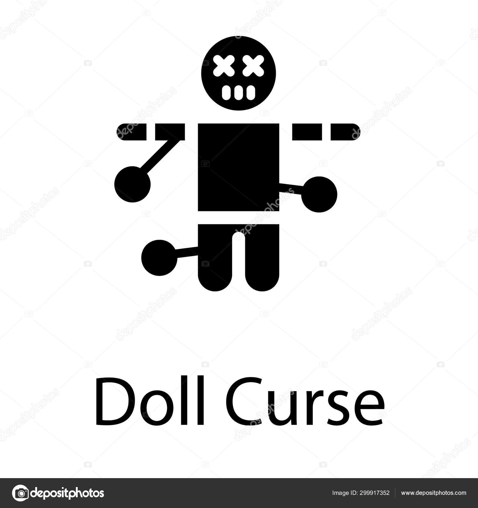 Icon Doll Curse Solid Design Stock Vector by ©vectorspoint 299917352