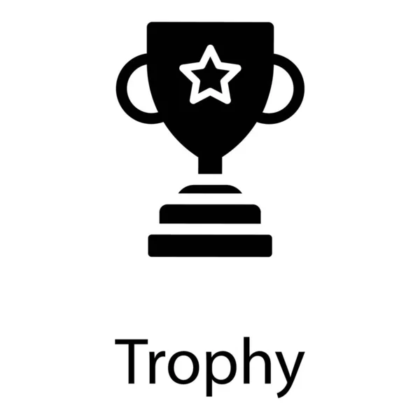 Solid Trophy Icon Isolated White Background Stock Vector by ©vectorspoint 307005668