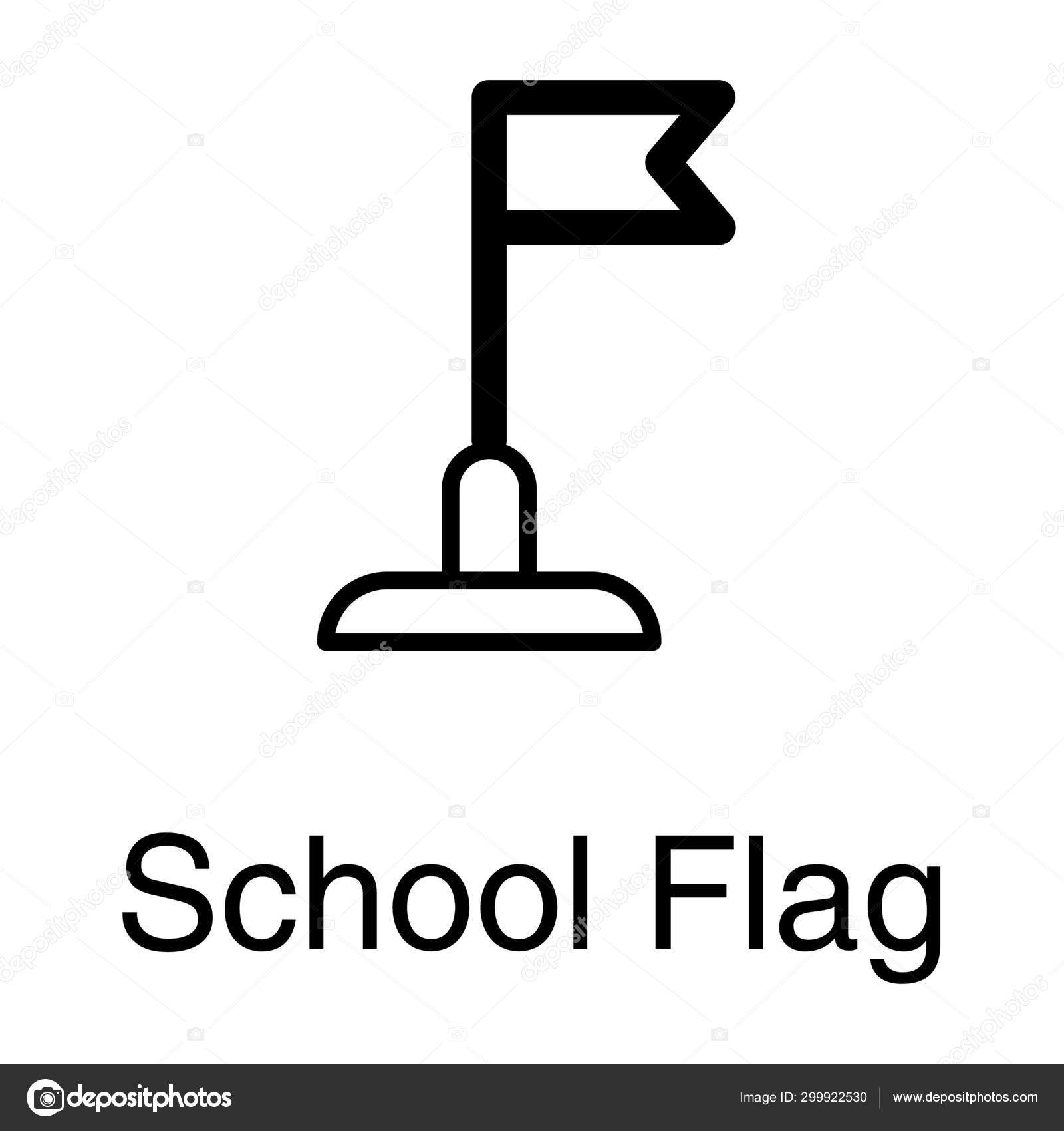 School Flag Vector Line Design Stock Vector Image by ©vectorspoint ...