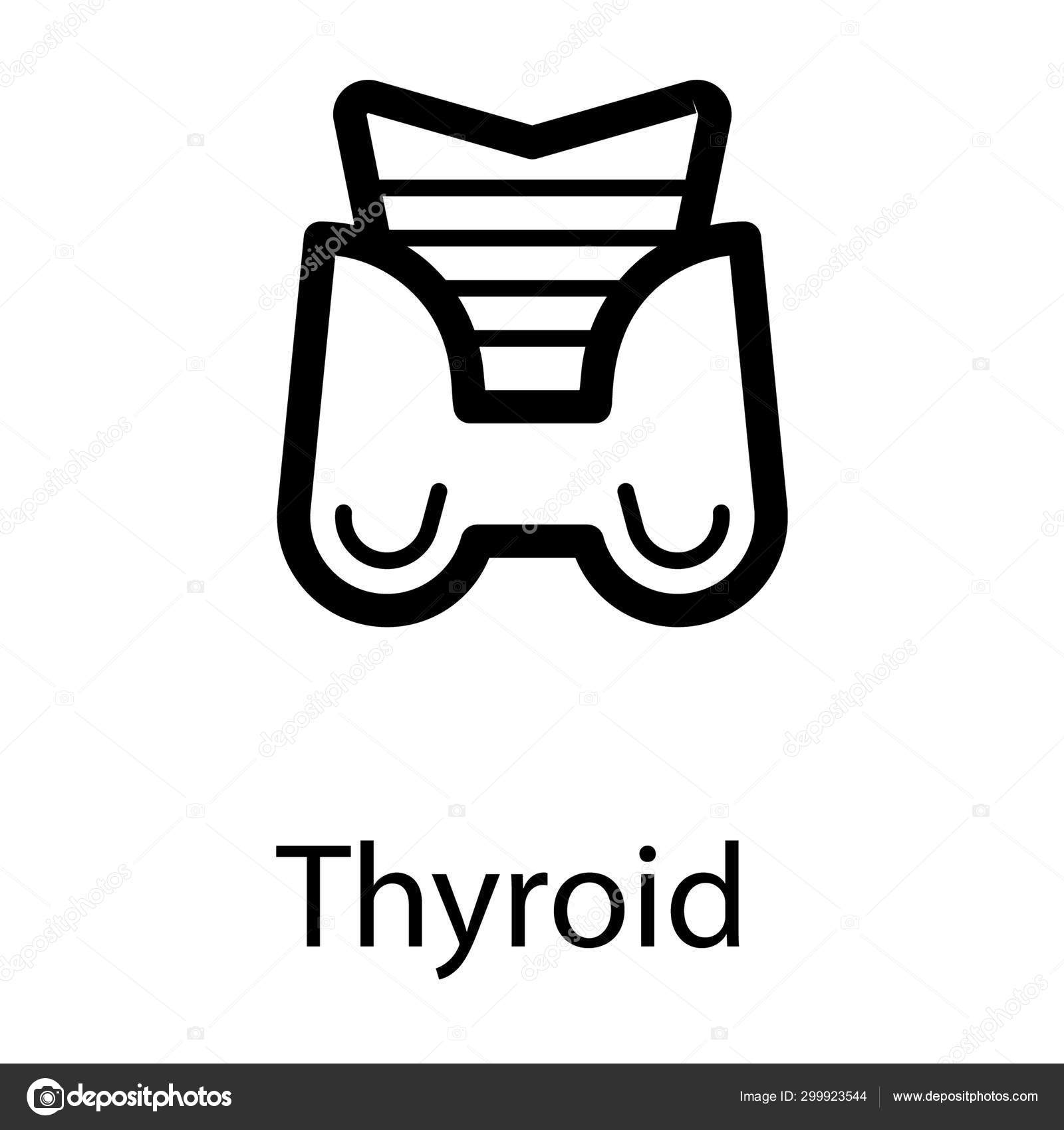 Thyroid Gland Vector Line Design Stock Vector Image by ©vectorspoint ...
