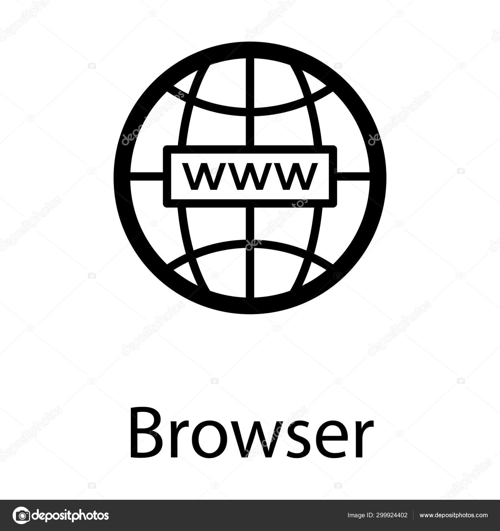 Internet Browser Vector Line Design Stock Vector Image by ©vectorspoint ...