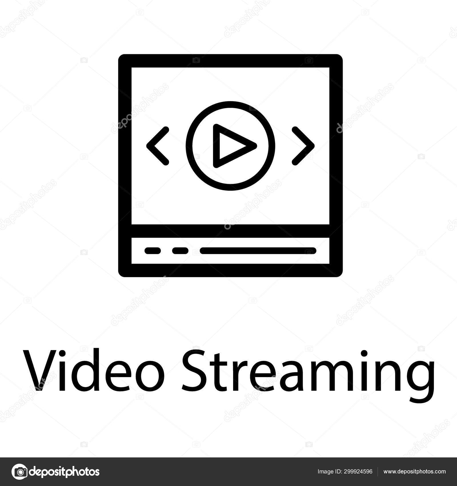 Online Video Streaming White Background Stock Vector by ©vectorspoint ...