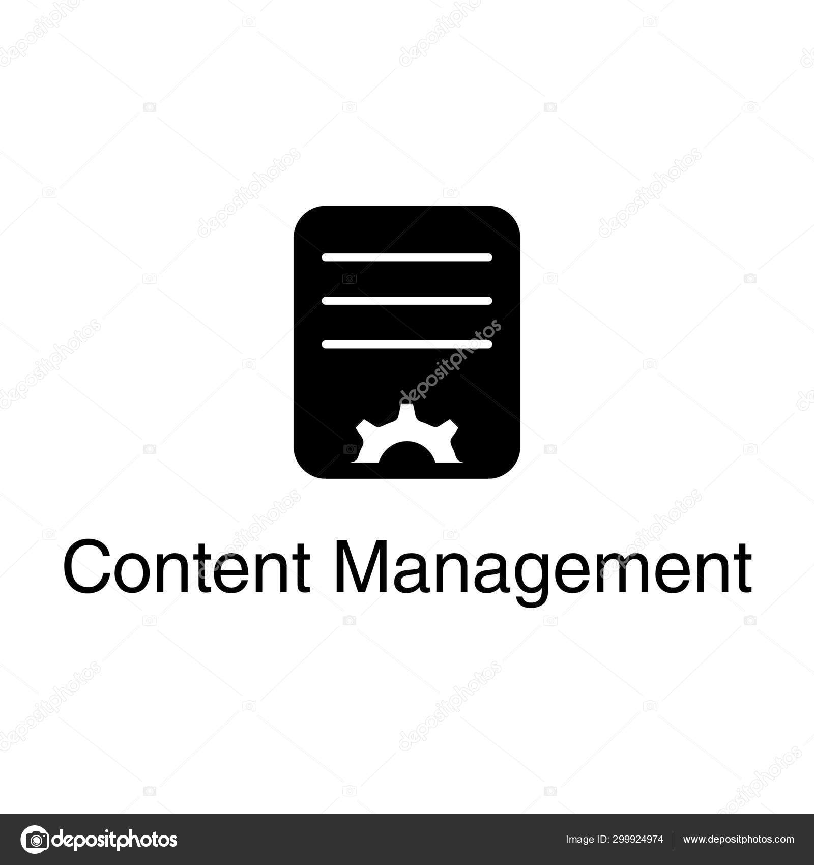 Content Management Vector Solid Design Stock Vector Image by ...