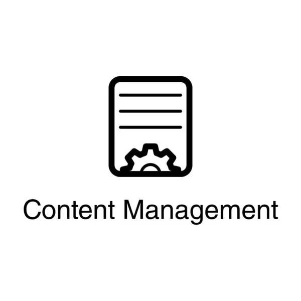 Content Management Vector Solid Design Stock Vector Image by ...