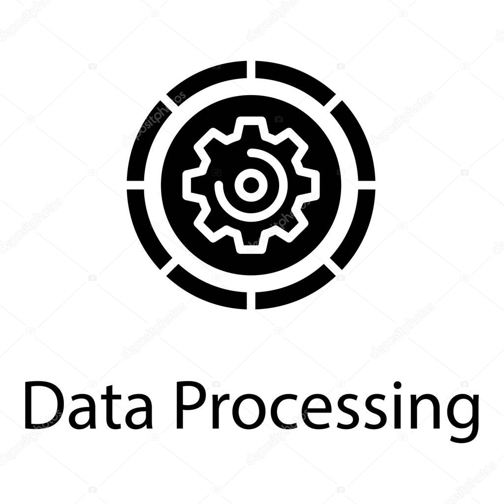Vector de procesamiento de datos en diseño sólido 2024