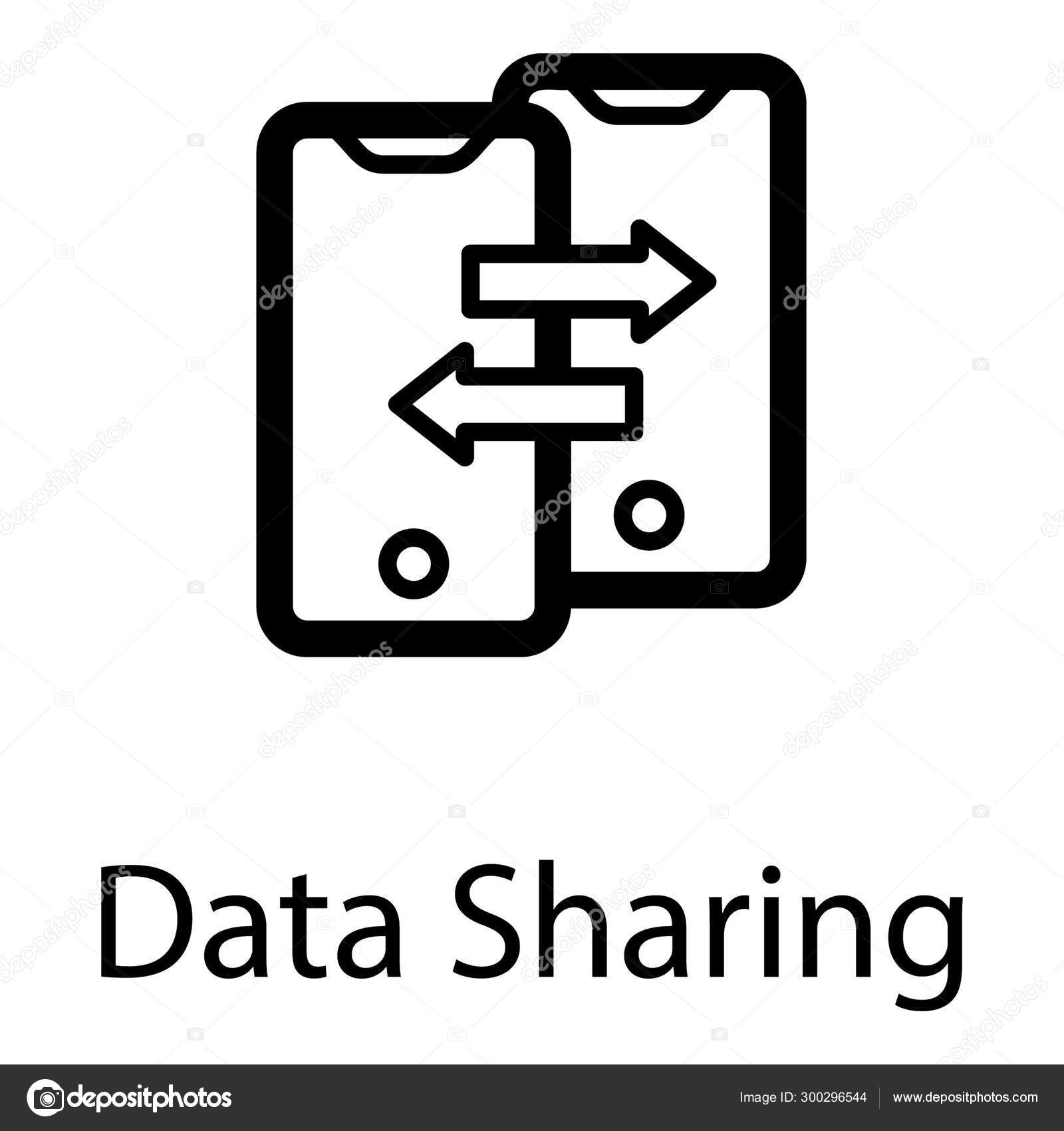 Data Synchronization Vector Line Design Stock Vector Image By