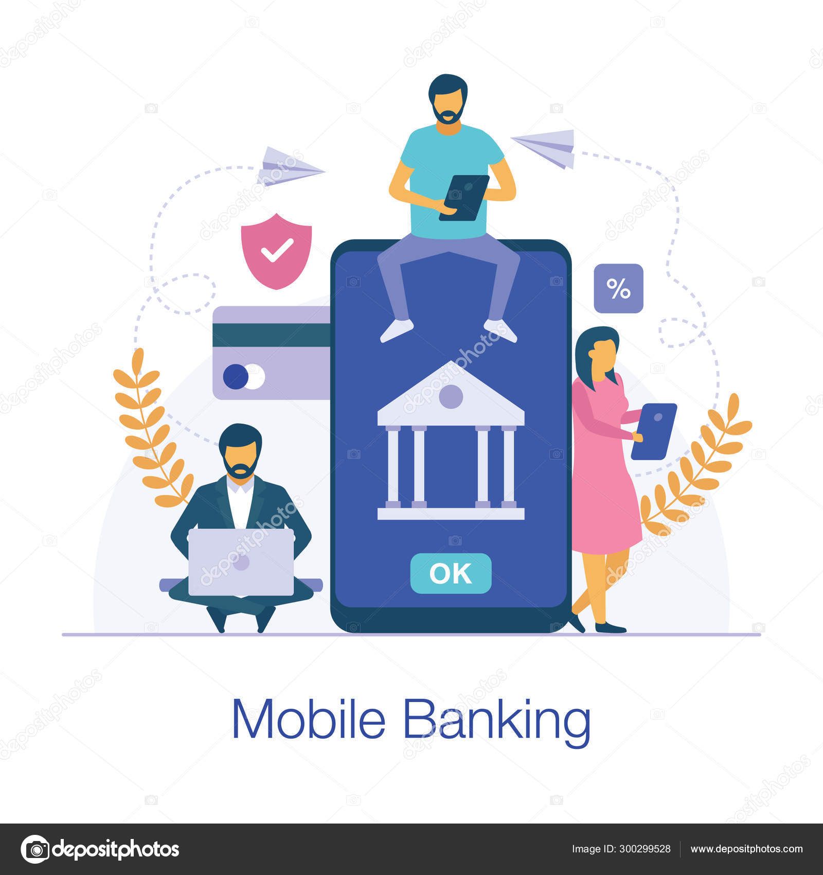 Flat Mobile Banking Vector Design Stock Vector Image by ©vectorspoint ...