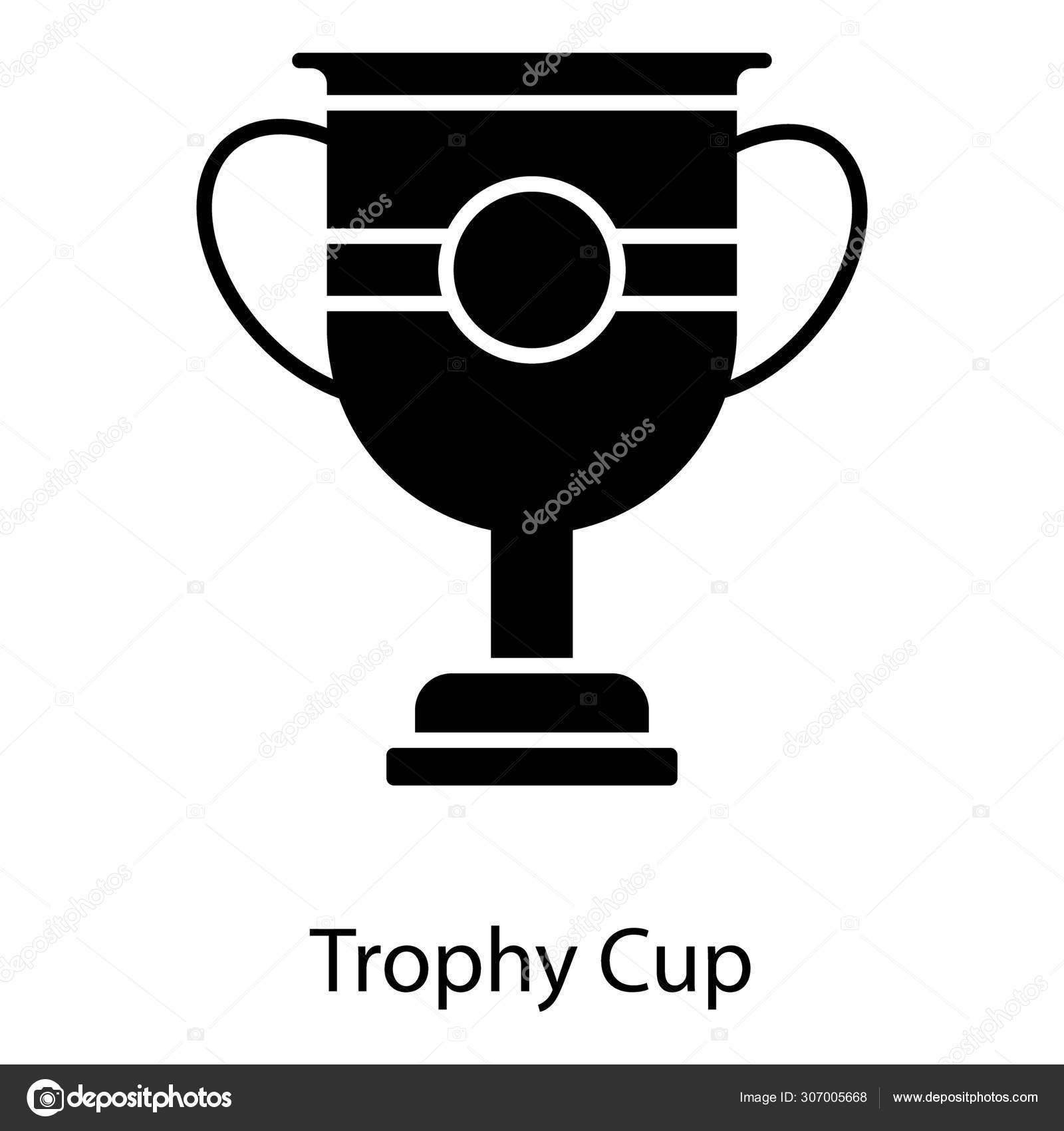 Solid Trophy Icon Isolated White Background Stock Vector by ©vectorspoint 307005668