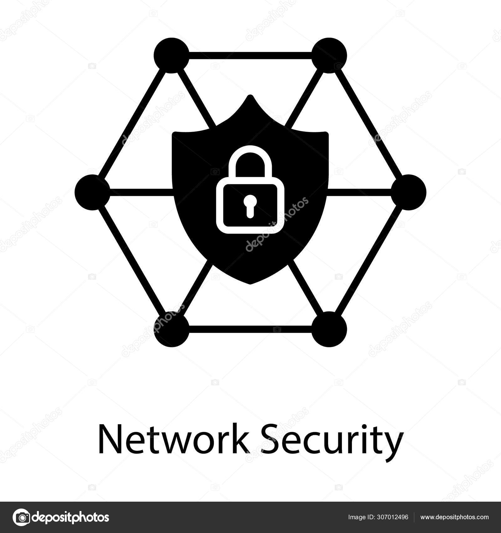 Network Security Vector Solid Design Stock Vector By ©vectorspoint