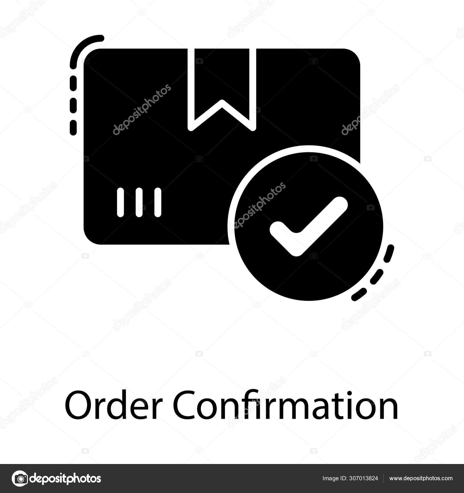 Solid Vector Design Order Confirmation Stock Vector by ©vectorspoint ...