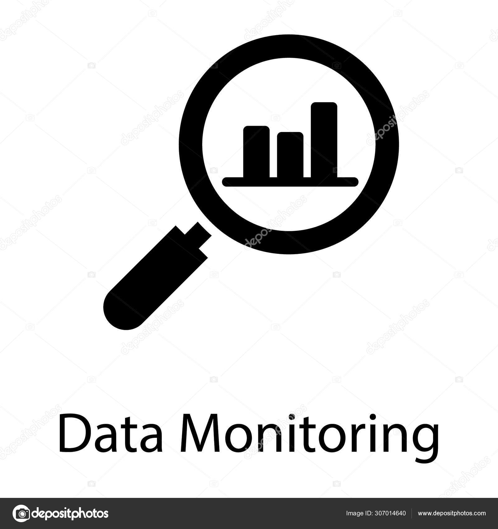Icon Data Monitoring Solid Design Stock Vector Image by ©vectorspoint ...