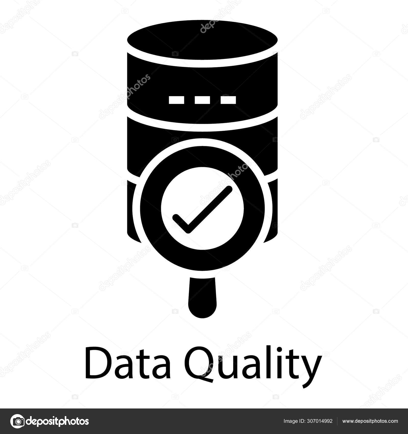 Data Quality Icon Solid Design — Stock Vector © vectorspoint #307014992