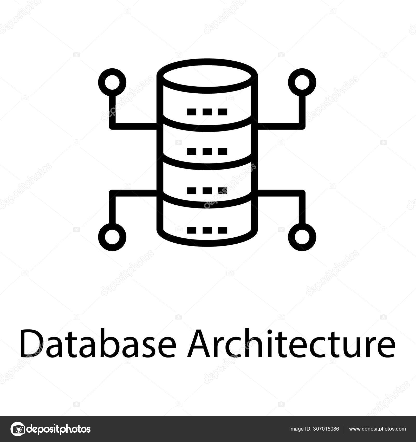 Line Design Database Architecture Stock Vector by ©vectorspoint 307015086