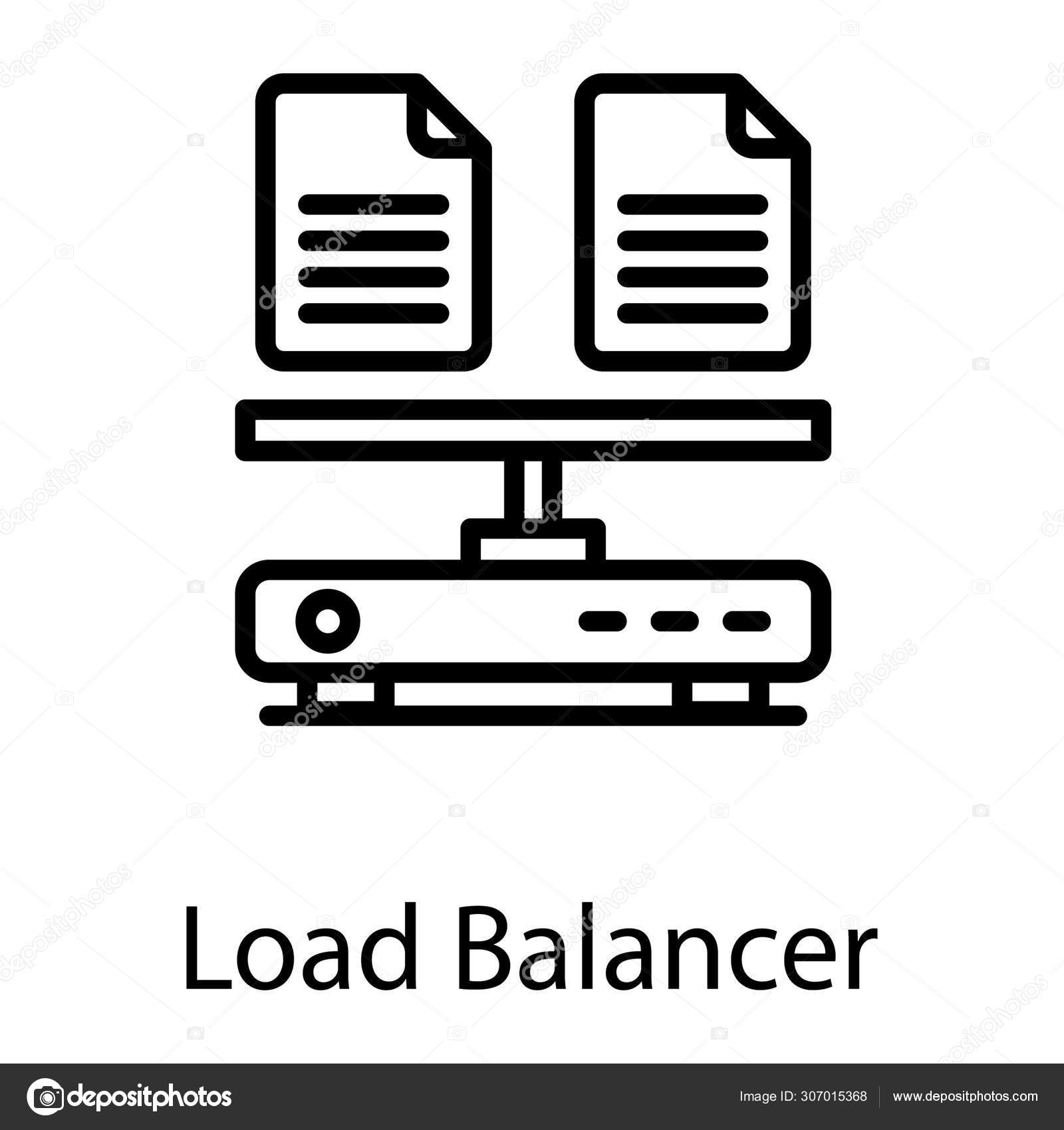 Icon Load Balancer Line Design Stock Vector by ©vectorspoint 307015368