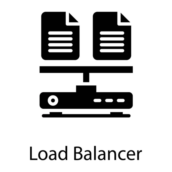 Icono de balanceador de carga diseño sólido. 2024