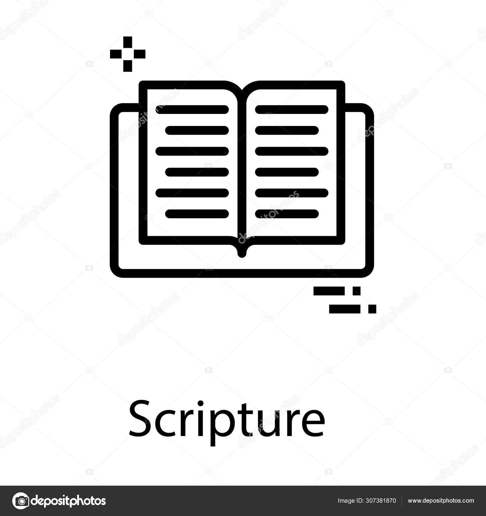 Icon Scripture Line Vector Design Stock Vector Image by ©vectorspoint ...