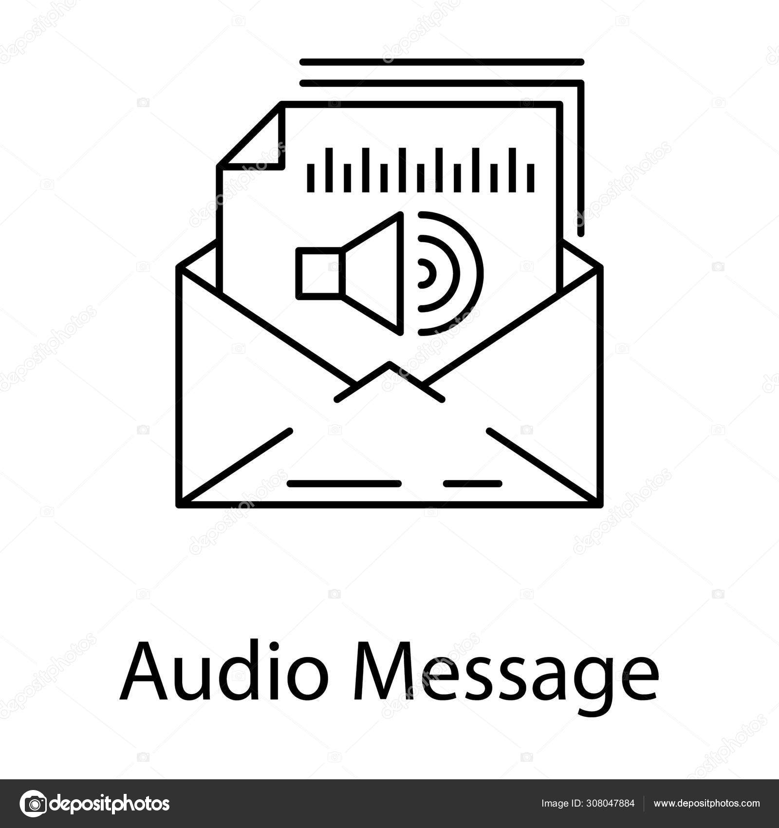 Icon Audio Message Line Design Stock Vector by ©vectorspoint 308047884