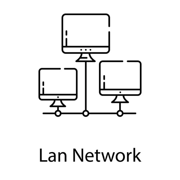 Lan Network Icon Line Design Websites Web Designs Stock Vector Image by ...