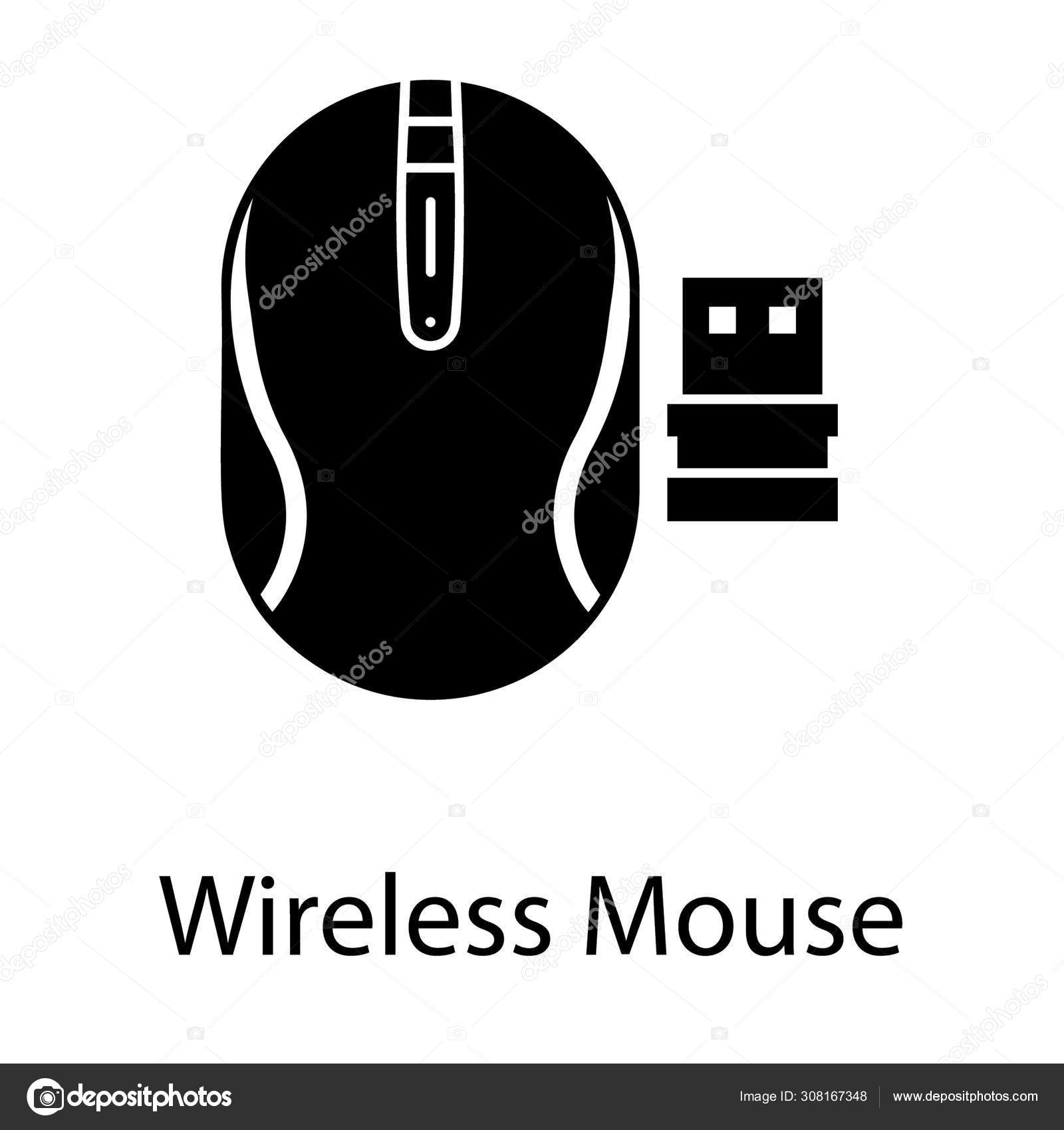 Wireless Mouse Vector White Background Stock Vector Image by ...
