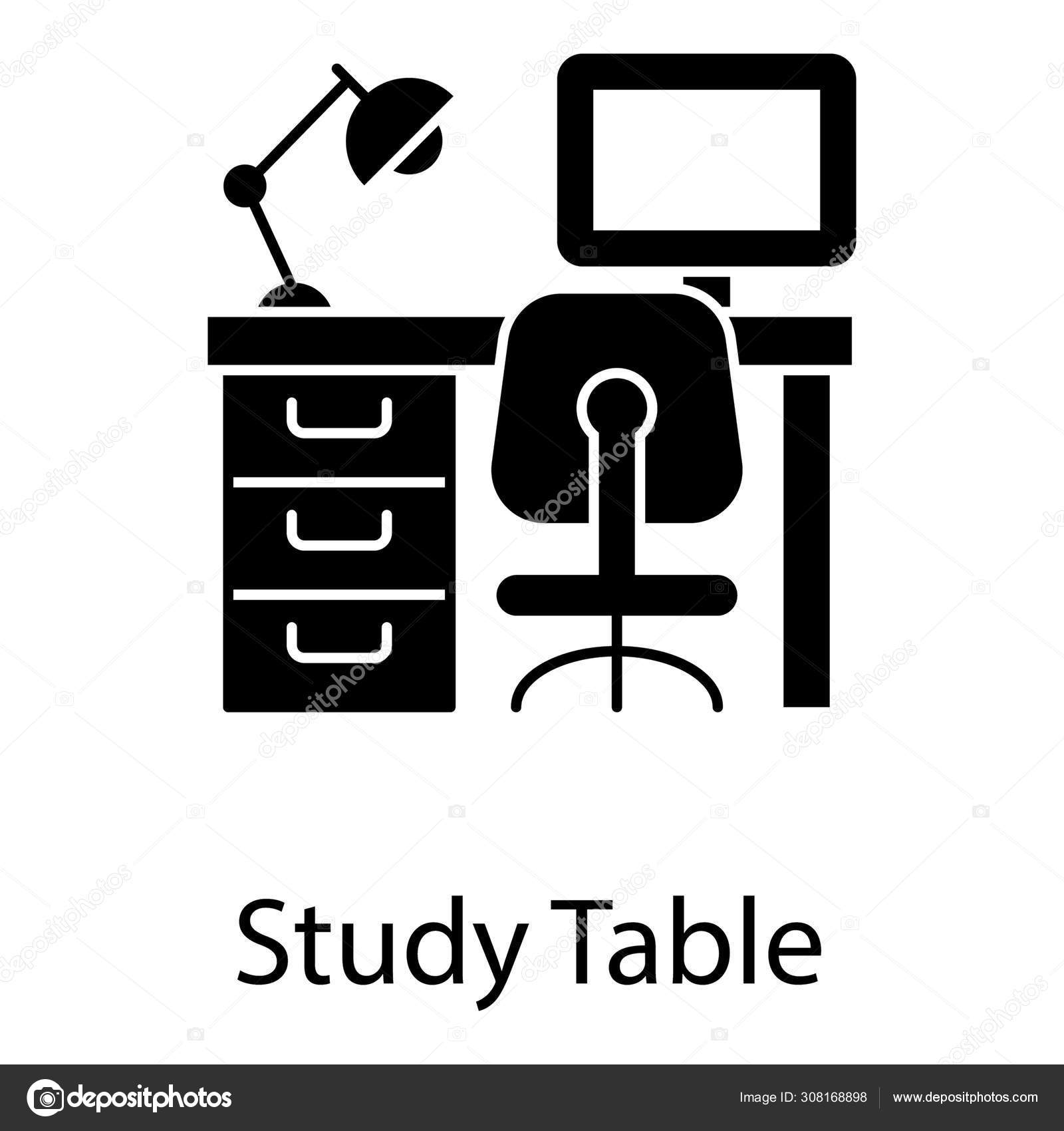 Study Table Vector Solid Design Stock Vector by ©vectorspoint 308168898