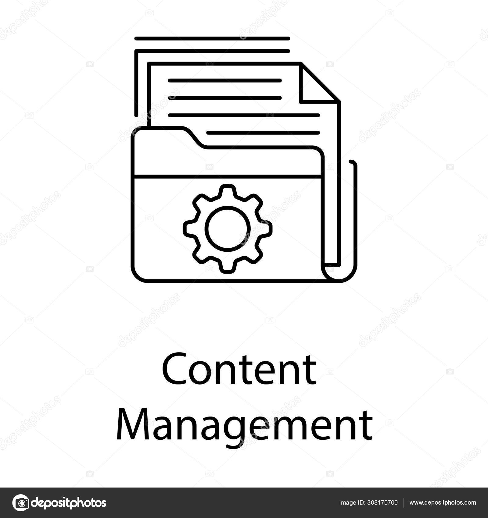 Icon Content Management Line Design Stock Vector Image by ©vectorspoint ...