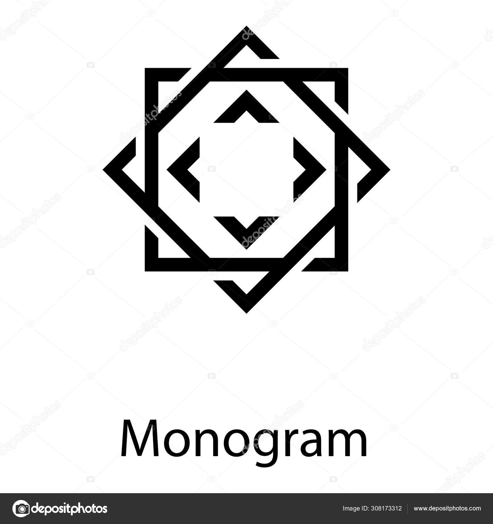 Monogram Vector Solid Design Stock Vector Image by ©vectorspoint #308173312
