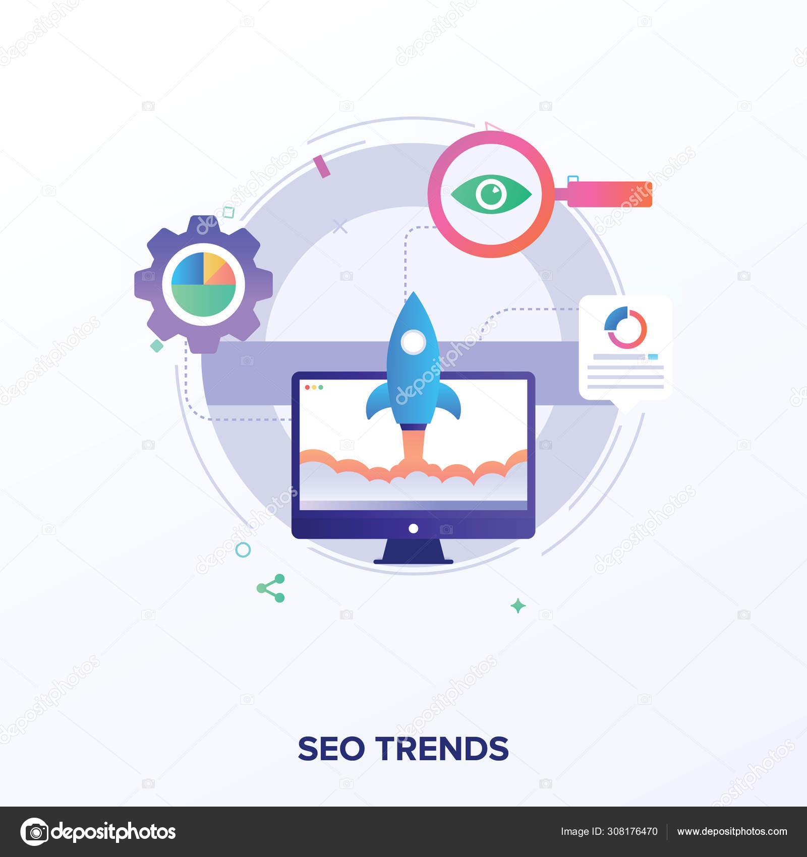 Website Launch Vector Flat Illustration Stock Vector Image by ...