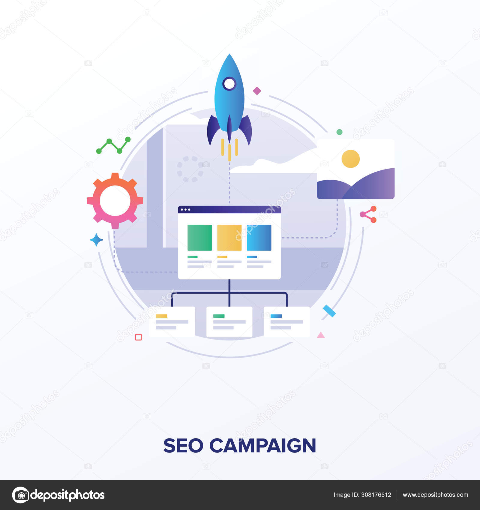 Website Launch Vector Flat Illustration Stock Vector Image by ...