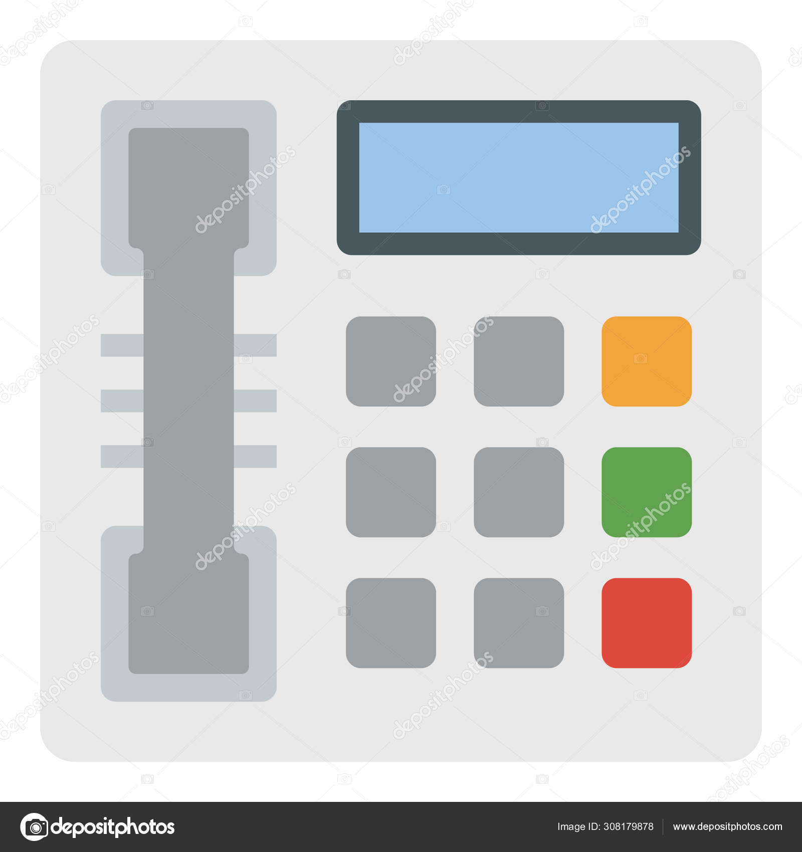 Teléfono Fijo Vector Diseño Plano Vector de stock por ©vectorspoint ...