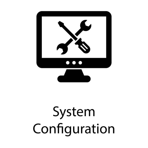 Repairing System Setting Icon Solid Design Stock Vector Image by ...