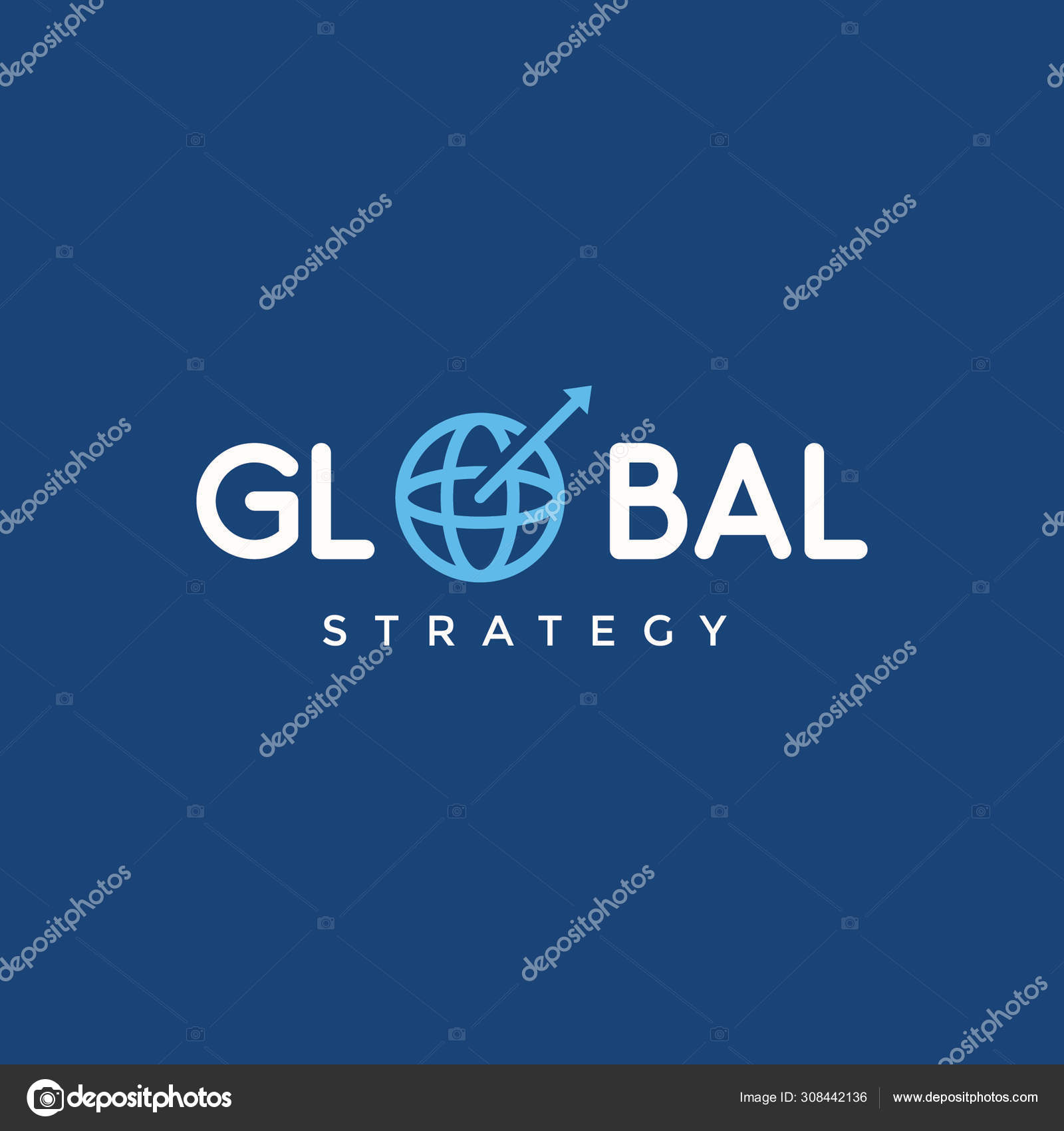 Global Strategy Logo Vector Design Stock Vector by ©vectorspoint 308442136