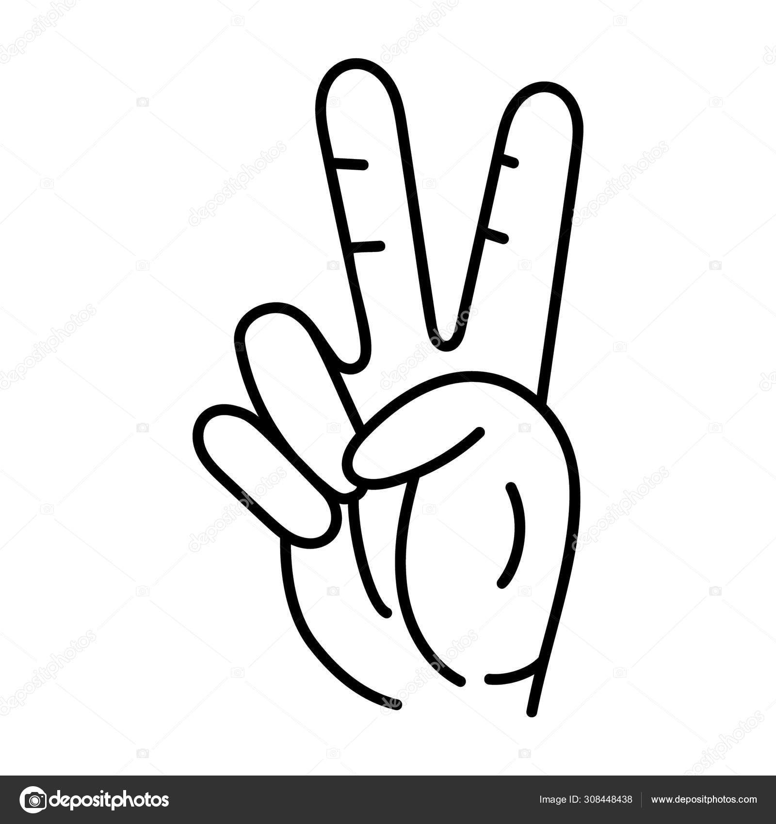 Victory Sign Drawing Vector Design Stock Vector Image by ©vectorspoint ...