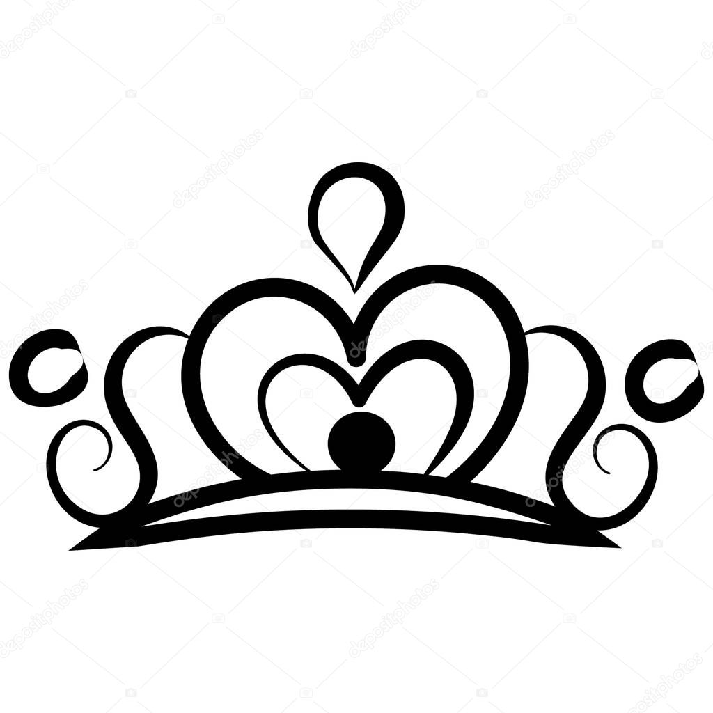 Princesa Corona Vector Dibujo Diseño Vector de stock por ©vectorspoint ...