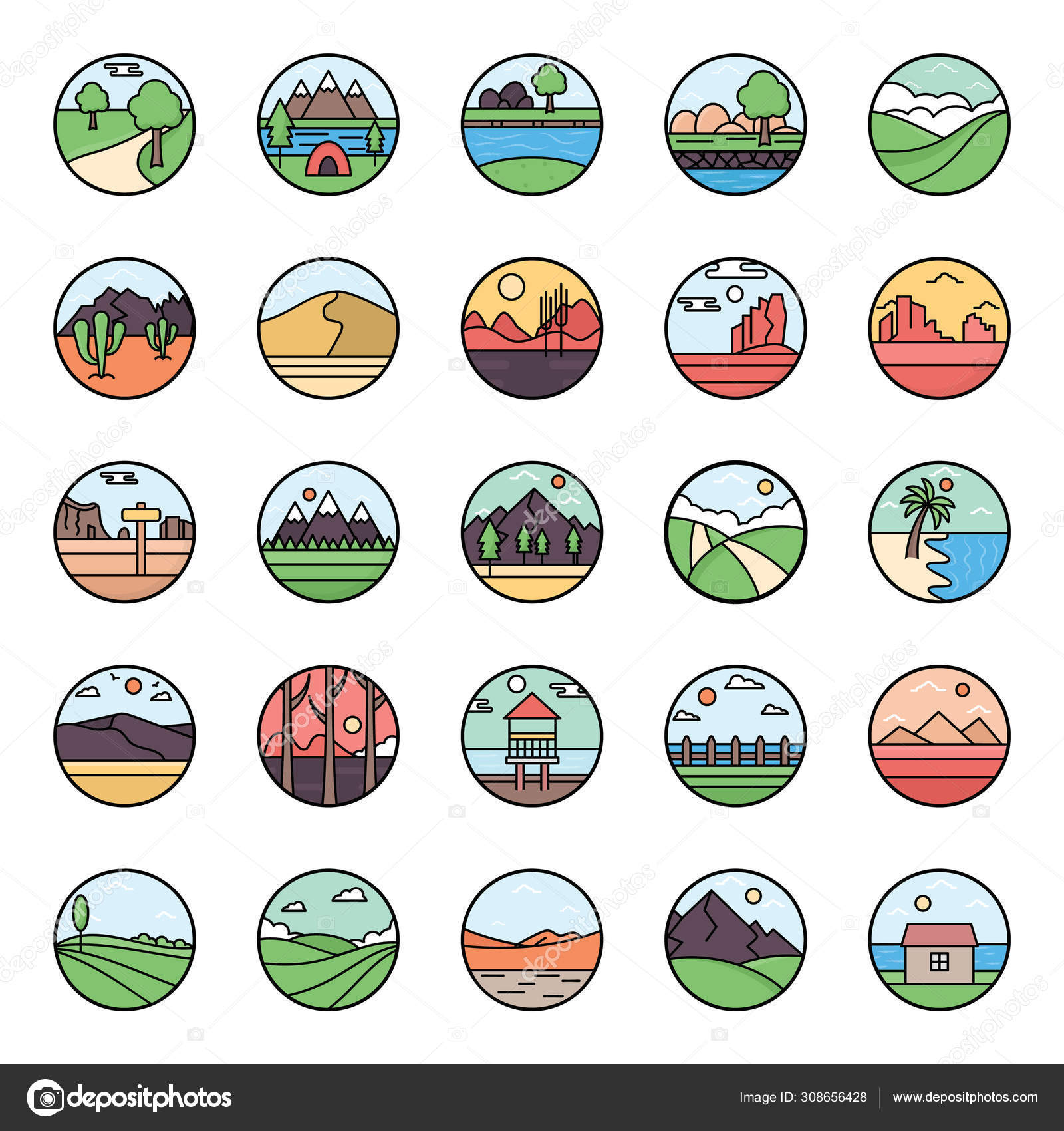 Presenting Landscapes Views Pack Fresh Your Project Collection Editable ...