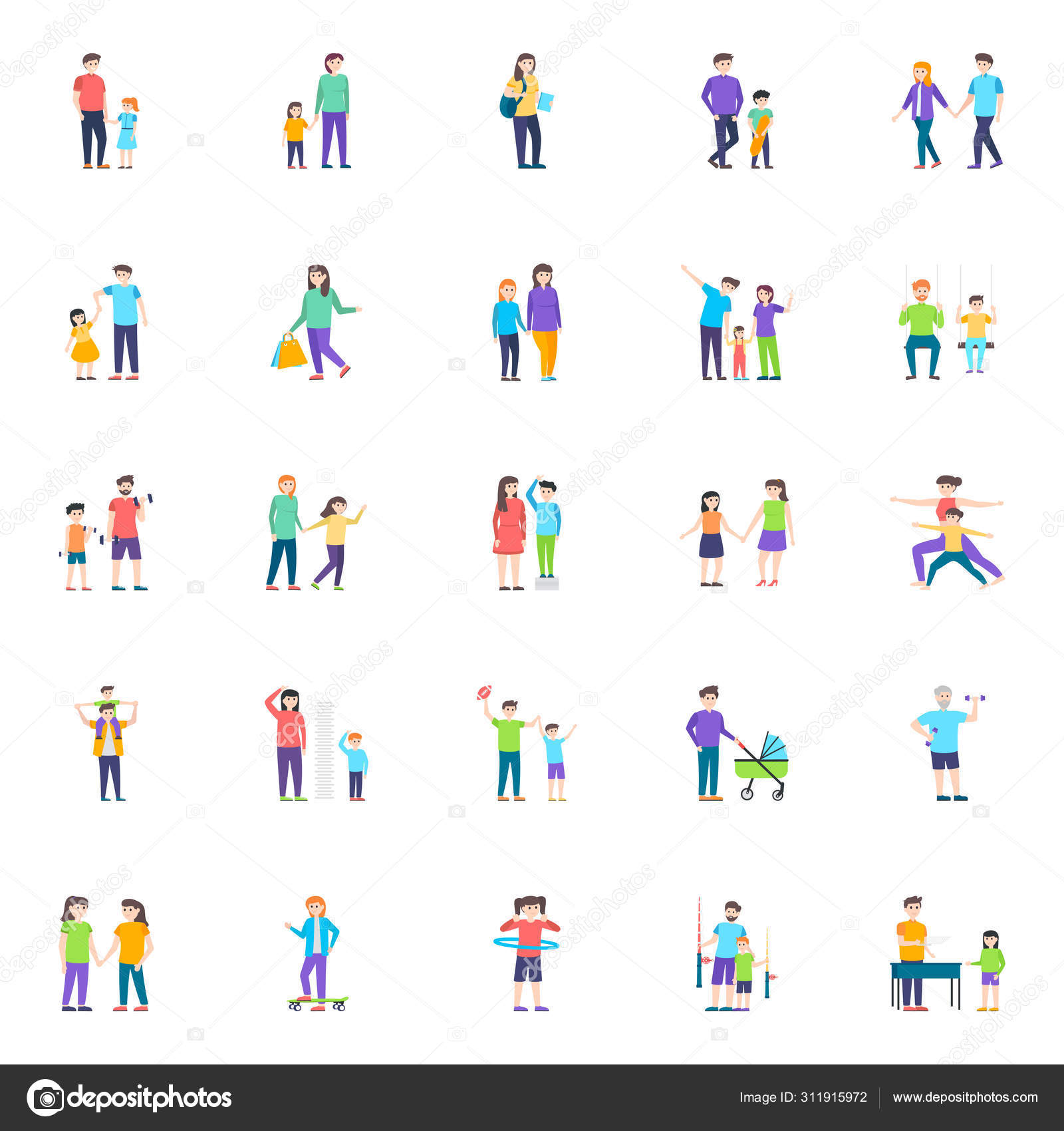 Pack People Flat Characters Stock Vector Image by ©vectorspoint #311915972