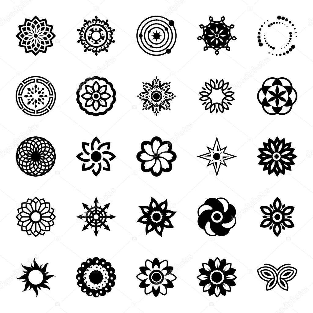 Paquete de iconos sólidos de símbolos geométricos 2022