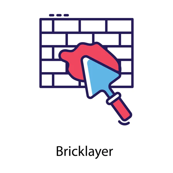 Constructing Building Wall Construction Icon Line Vector Bricklaying ...