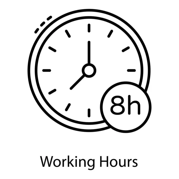 Wall Clock Denoting Working Hours Labors Work Time Stock Vector Image ...