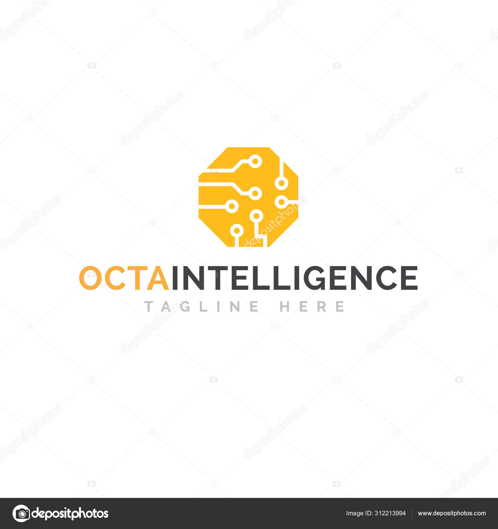 Logo Artificial Intelligence Perfect Related Projects Stock Vector by ...