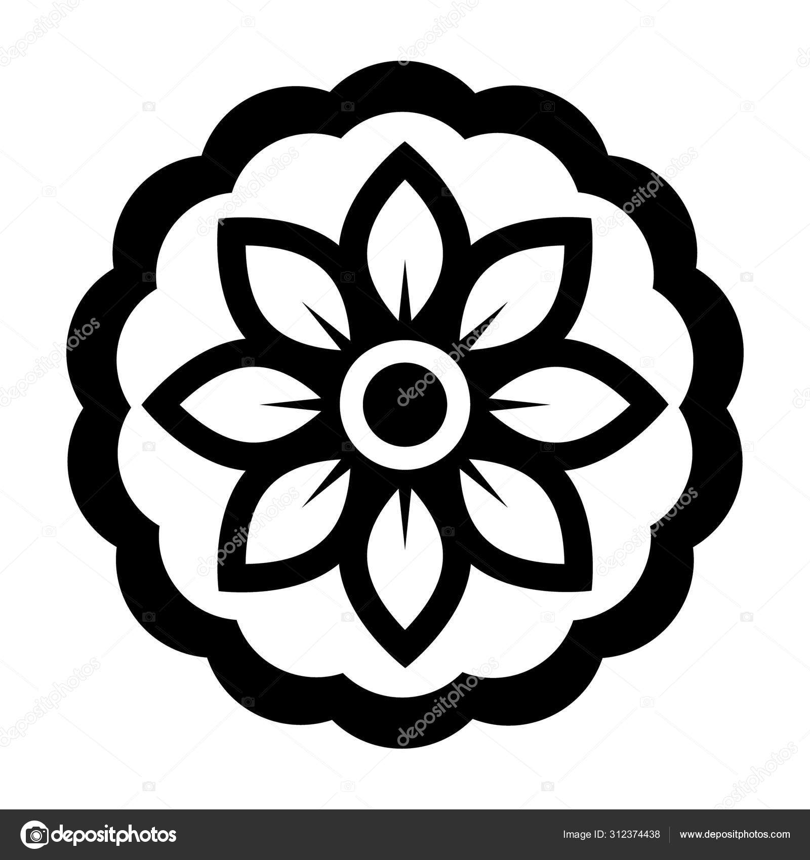 Round Flower Vector