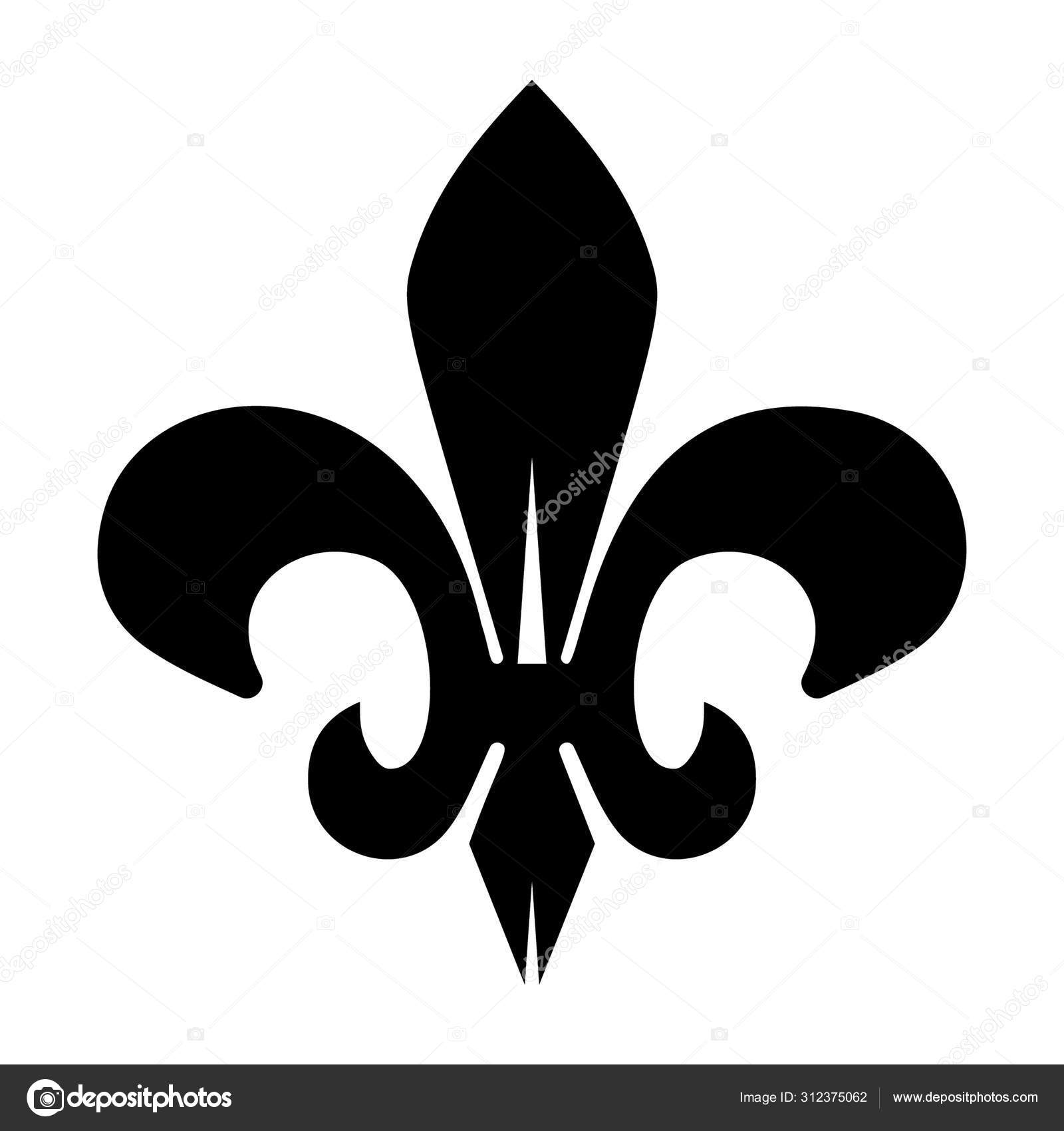 Fleur Symbol Heraldic Tattoo Icon Glyph Design Stock Vector Image by ...