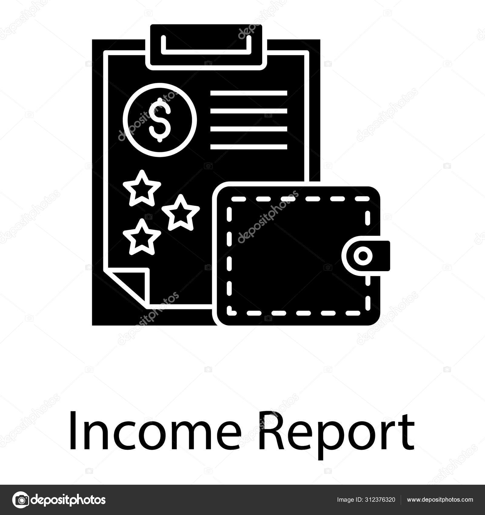 Income Report Financial Document Generated Monthly Annually Order ...