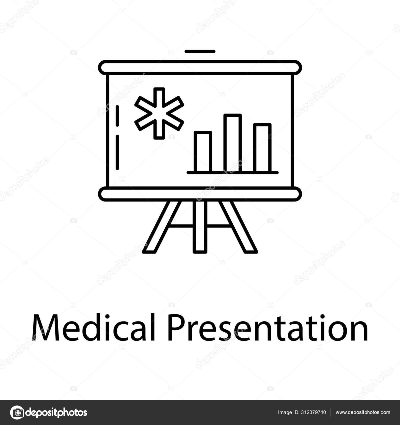 Conceptual Icon Medical Presentation Line Design Stock Vector by ...